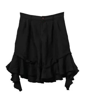 Comme Des Garçons Ruffled Shorts - Black