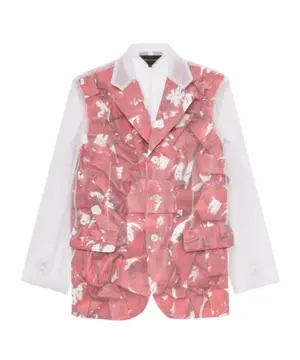 Comme Des Garçons Transparent Long-sleeved Suit Jacket
