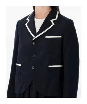 Comme Des Garçons Piped-trim Jacket