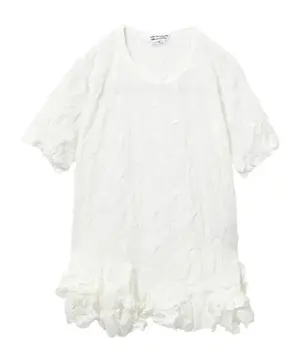 Comme Des Garçons Floral Appliqué Mesh T-shirt