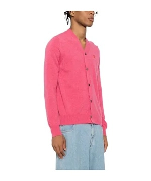 Play Comme Des Garcon Wool Cardigan