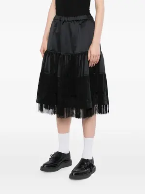 Comme Des Garçons Tassel-detail Layered Midi Skirt
