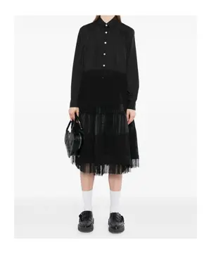 Comme Des Garçons Tassel-detail Layered Midi Skirt
