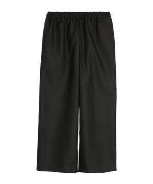 Comme Des Garçons Wide Leg Pleated Trousers - Black