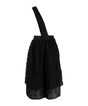 Comme Des Garçons Floral Lace High-waisted Skirt - Black