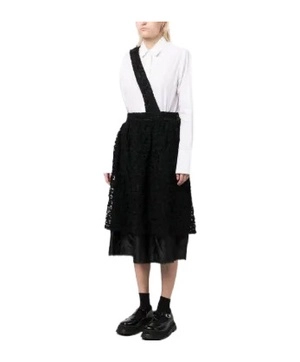 Comme Des Garçons Floral Lace High-waisted Skirt