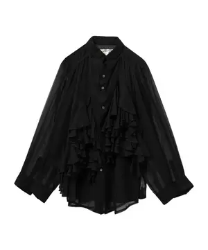 Comme Des Garçons Ruffled Shirt - Black