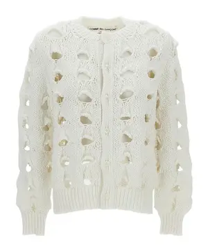 Comme Des Garçons Openwork Knitwear - White