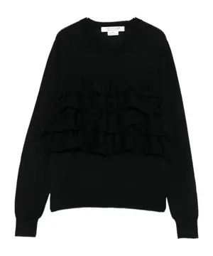 Comme Des Garçons Ruffled Fine Knit Sweater