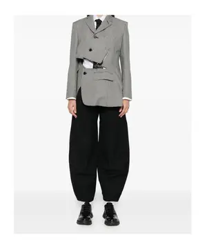 Comme Des Garçons Houndstooth Cut-out Jacket