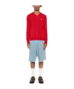 Play Comme Des Garcon Wool Cardigan