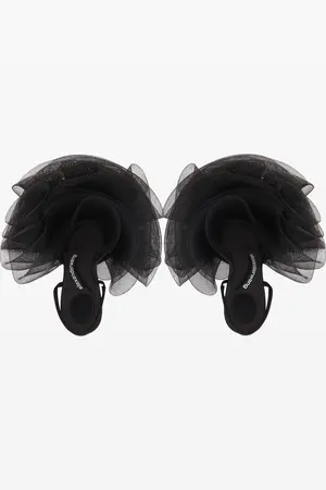 Alexander Wang Ruched Tulle Mules
