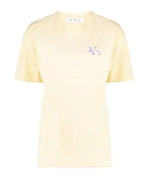 Off-White Floral Logo-print Short-sleeve T-shirt