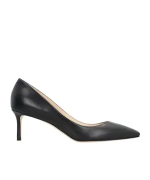 JIMMY CHOO Calfskin Mid-heel Pumps - Black