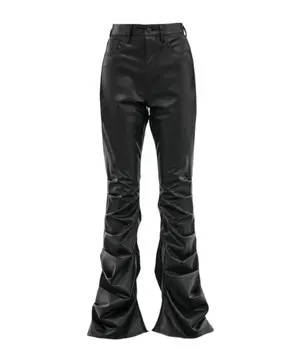 Junya Watanabe Ruffled Flared Trousers - Black
