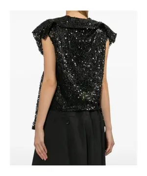 Junya Watanabe Sequin-embellished Boat Neck Top