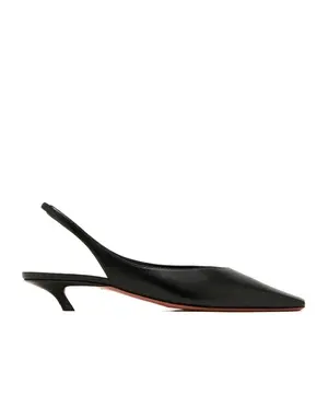 Amina Muaddi Jamie Square-toe Ankle-wrap High Heels