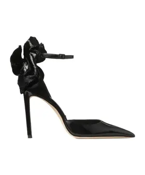 JIMMY CHOO Bow Wrap Ankle Strap High Heels