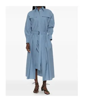Brunello Cucinelli Belted Pocket-detail Midi Dress