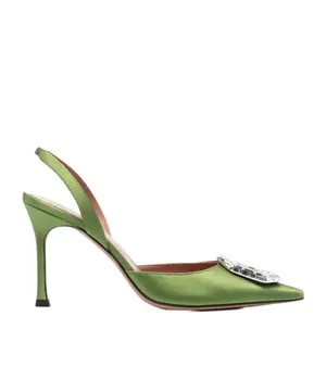 Amina Muaddi Crystal-embellished Buckle High Heels