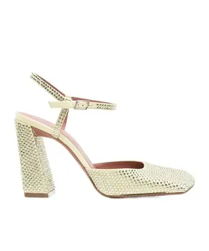 Amina Muaddi Charlotte Crystal-embellished Heels