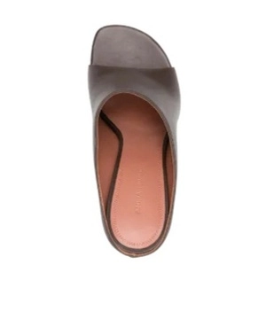 Amina Muaddi Leather Open-toe Mules