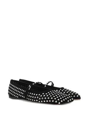 Amina Muaddi Anne Embellished Ballet Flats