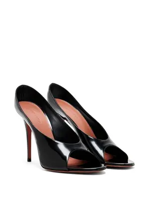 Amina Muaddi Anok Shiny Sandals