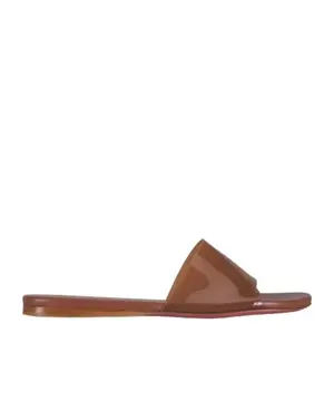Amina Muaddi Flat Sandals - Brown