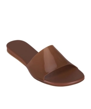 Amina Muaddi Flat Sandals - Brown