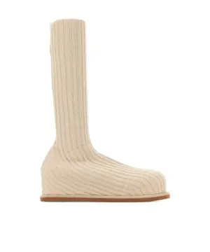 Amina Muaddi Veneda Knee-high Boots - Nude