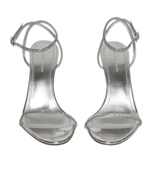Amina Muaddi Crystal Inlay Sandals