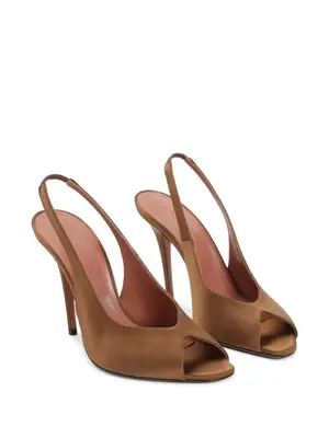 Amina Muaddi Slingback Open Toe Sandals