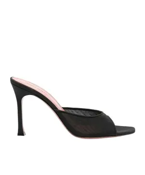 Amina Muaddi Alexa Heeled Mules - Black