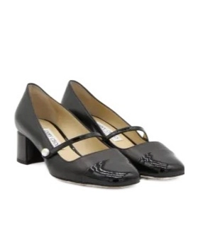 JIMMY CHOO Pearl-embellished Block-heel Pumps