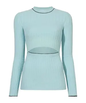 Proenza Schouler Cut-out Bouclé Knitted Top