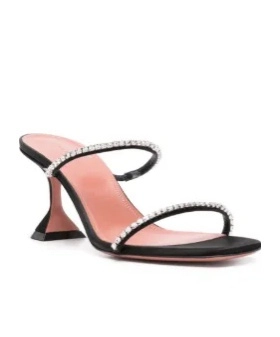 Amina Muaddi Gilda 70mm Satin Sandals