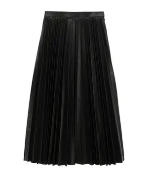 Junya Watanabe Pleated Midi Skirt - Black