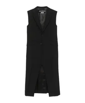 Junya Watanabe Button Sleeveless Coat - Black
