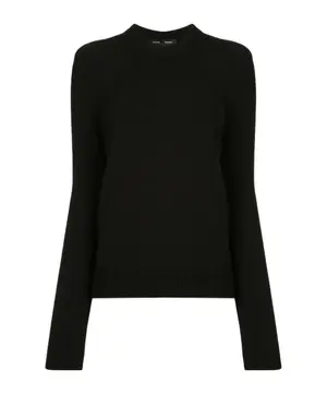 Proenza Schouler Crewneck Ribbed-knit Jumper - Black
