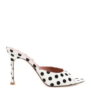 Amina Muaddi Polka Dot Sandals