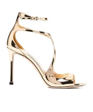 JIMMY CHOO Azia Metallic-effect Sandals