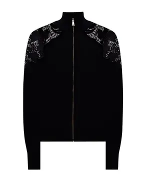 TWINSET Lace-detail Zip-up Jacket