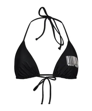 Moschino Halter Bikini Top - Black