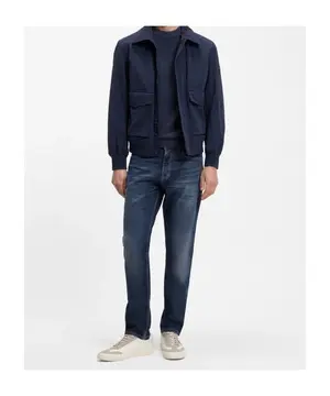 Hugo Boss Tapered-fit Jeans With Stretch Cotton And Contrast Stitching