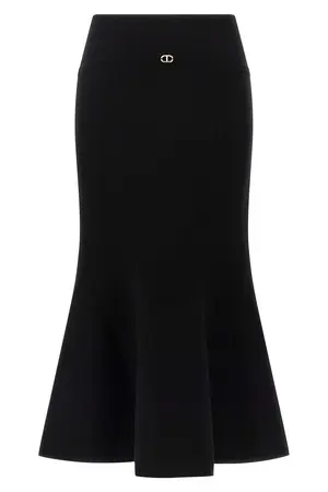 TWINSET Godet Midi Knit Skirt