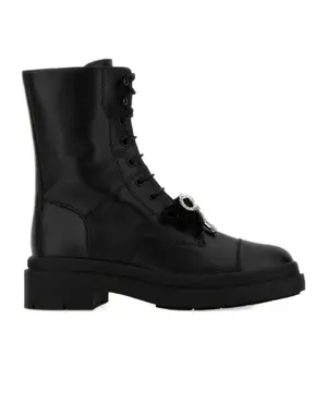 JIMMY CHOO Averi Bow Leather Boots