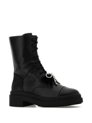 JIMMY CHOO Averi Bow Leather Boots
