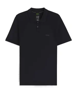 Hugo Boss Cotton-blend Knit Polo With Bodymapping Structure