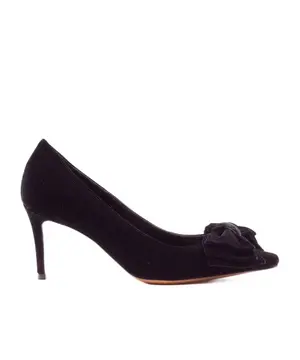 Roberto Festa Flowy Bow Heeled Pumps - Black